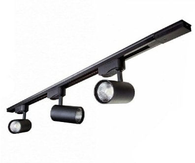 Kit Trilho Preto + 3 Spots + LED 15W 300K - Blumenau.