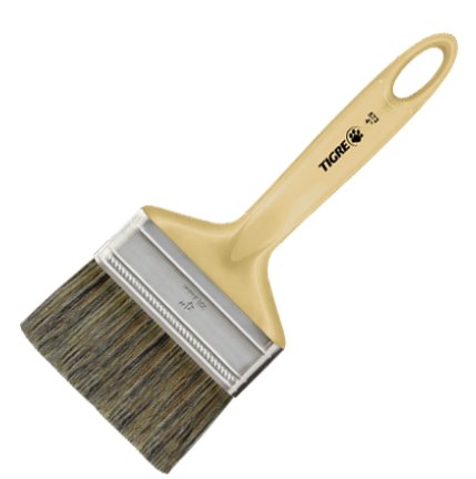 "Trincha Dupla para Pintura 4"" Gris 573 - Tigre." - Pisolar