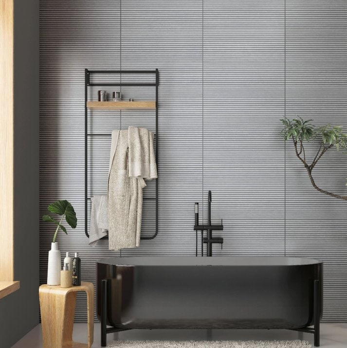 Revestimento Ohio Gray 37x59cm Acetinado Bold - Arielle.