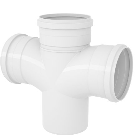 Cruzeta PVC para Esgoto 100mm ou 4" - Tigre.